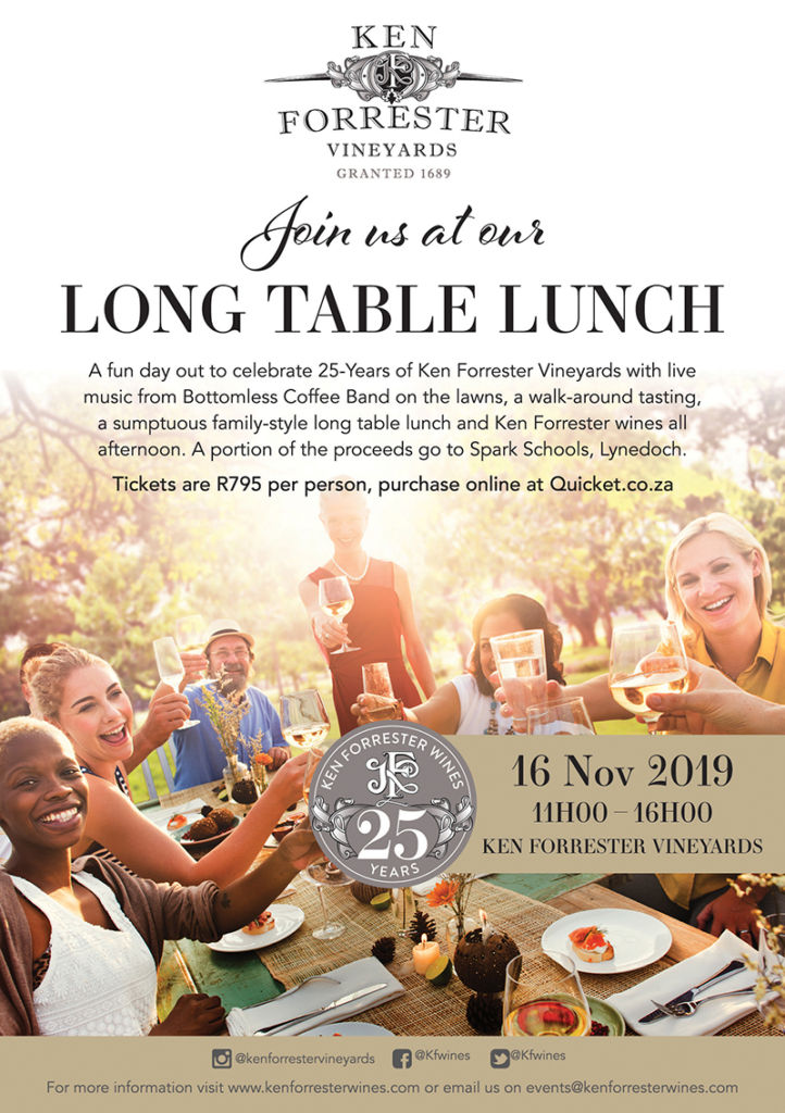 Long table lunch hosted by Ken Forrester - Ken Forrester Wines